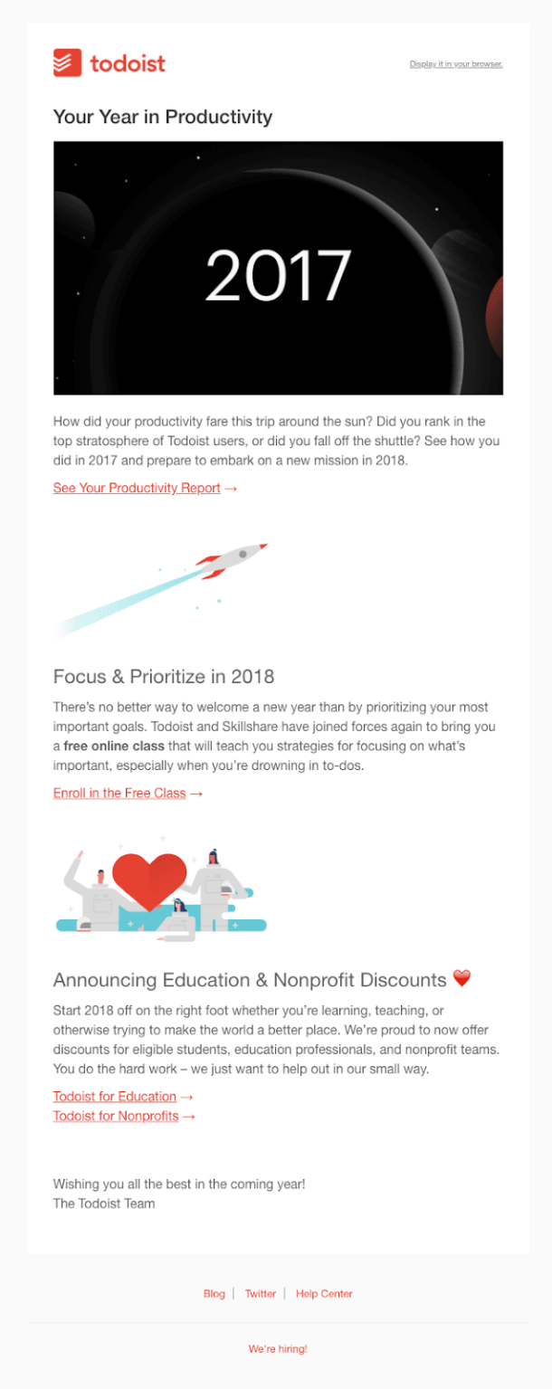 The greatest New Year Email Ideas and Examples (+Email Subject Lines)
