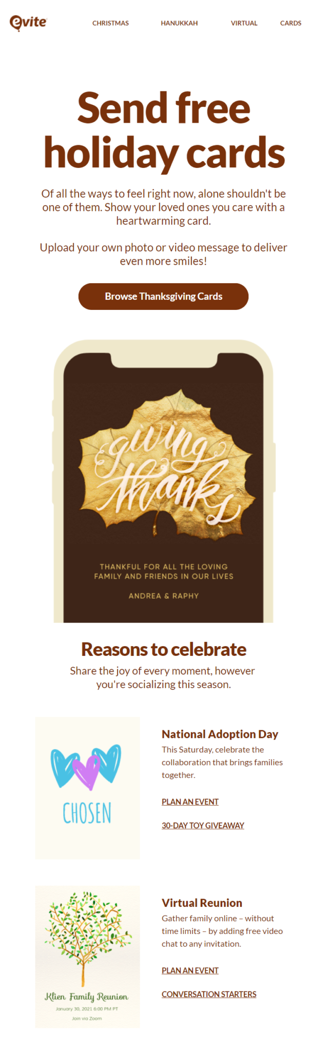 31 Ways to Design Your Thanksgiving Email Template & Subject Line