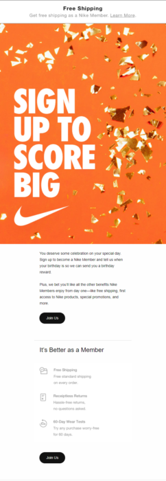 Lessons to learn from Nike's email marketing