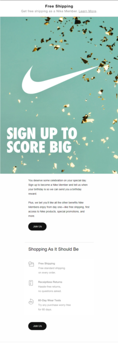 Lessons to learn from Nike's email marketing
